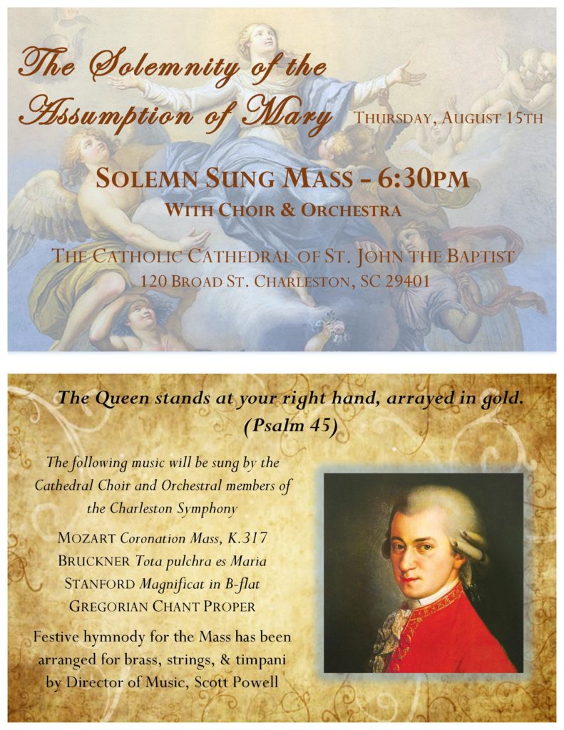 Solemn Sung Mass for the Solemnity of the Assumption - South Carolina ...