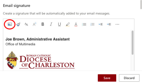 Email signatures - South Carolina Catholic
