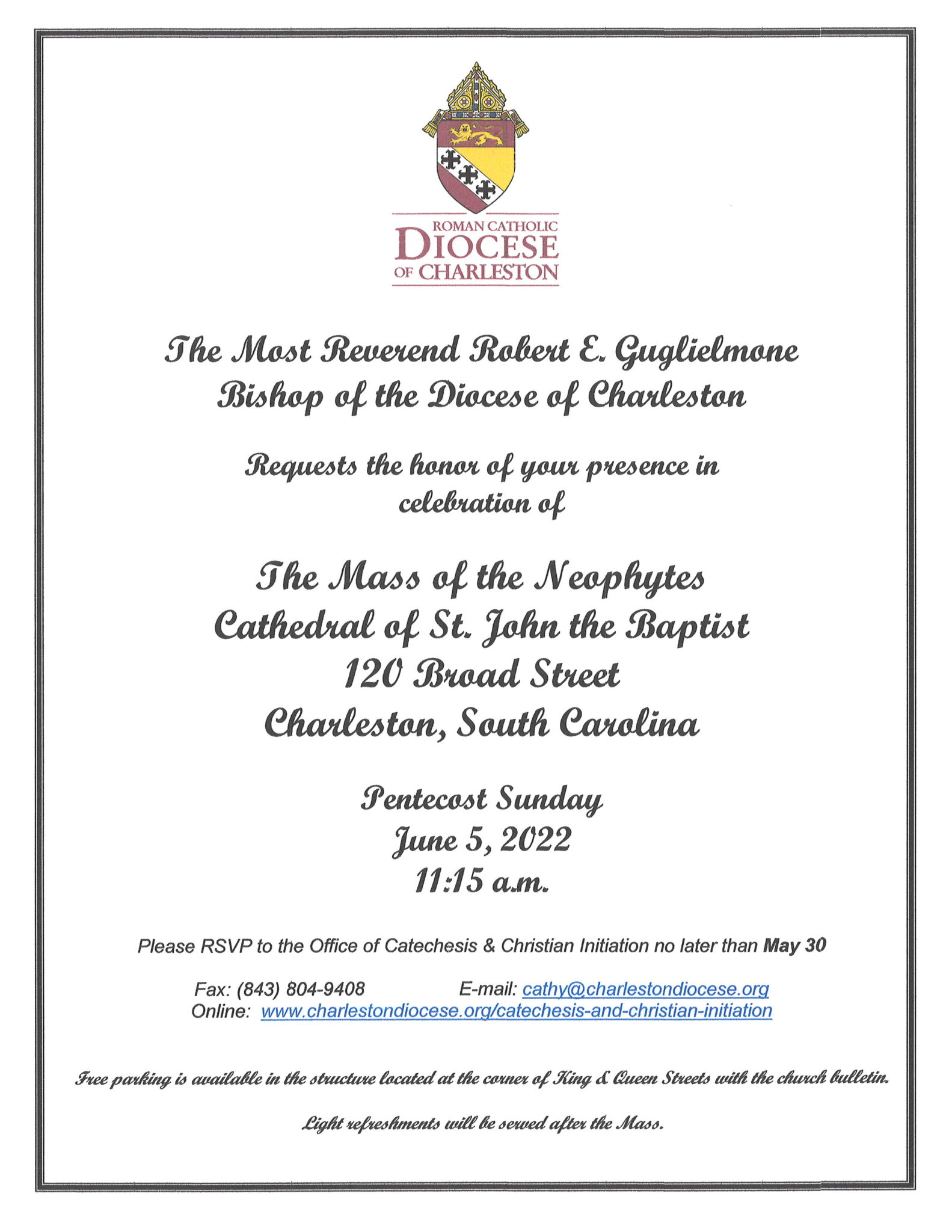 Mass of the Neophytes 2022 - South Carolina Catholic