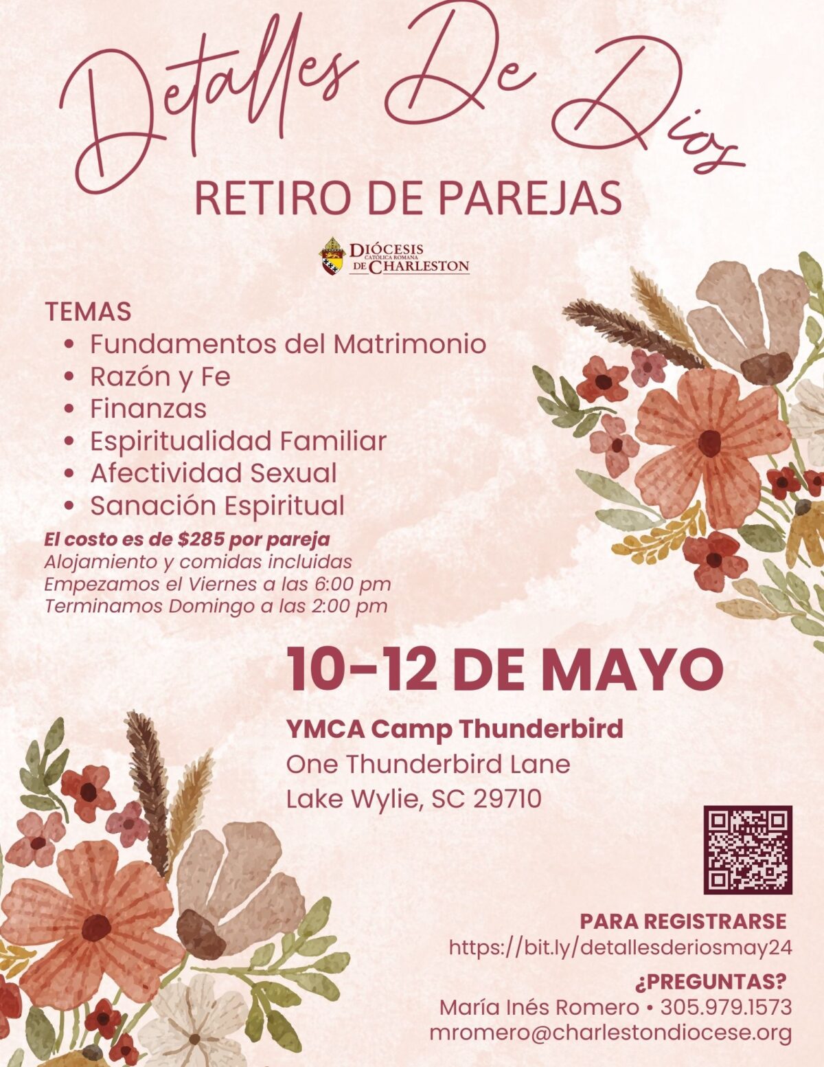 Detalles de Dios Retiro de Parejas - South Carolina Catholic